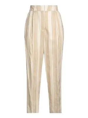 Peserico Tapered Striped Trousers - Beige