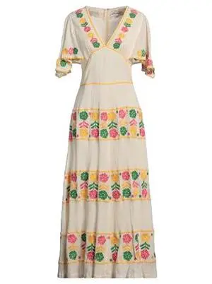 Antik Batik Cotton Maxi Dress - White