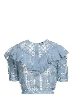 Elisabetta Franchi Ruched Top - Blue