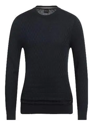 BOSS Knitted Lightweight Knit Sweater - Blue