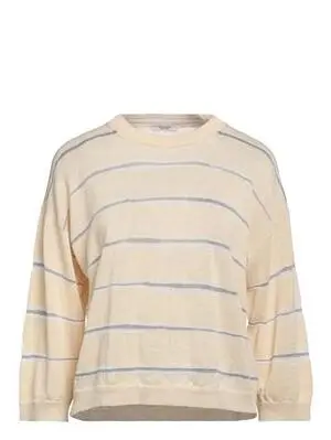 Peserico Striped Knit Sweater - White