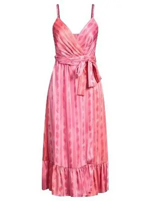 Sandro Midi Wrap Dress - Pink