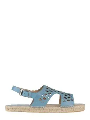 BALDININI Leather Espadrille Sandals Blue