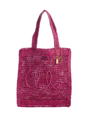 Chloé Raffia Tote Bag - Fuchsia Rose