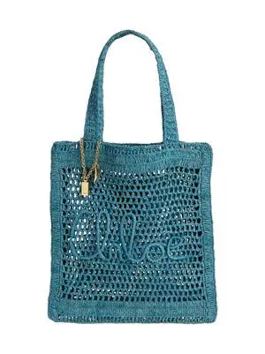 Chloé Raffia Tote Bag - Stormy Sea