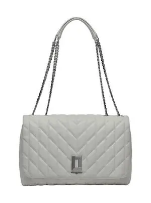 Karl Lagerfeld Paris Lafayette Shoulder Bag - Winter White/silver