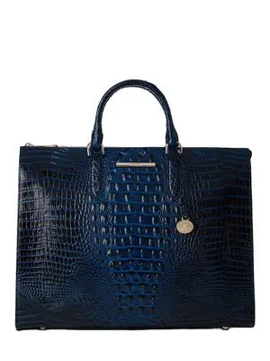 Brahmin Croc-embossed Leather Tote - Anchor