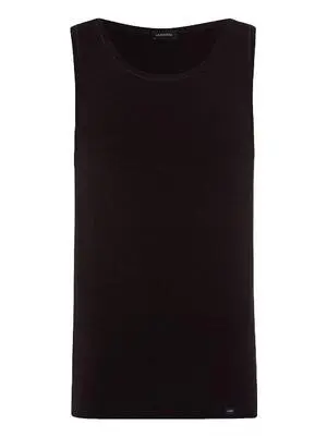 Hanro Natural Function Tencel™ And Cotton Tank Top - Deep Black