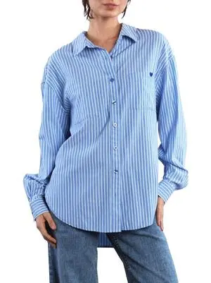 BILLY T I Love It Stripe Shirt - Blue Cabana Stripe