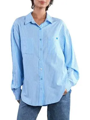 BILLY T Stripe Button-up Shirt - Blue Prep Stripe