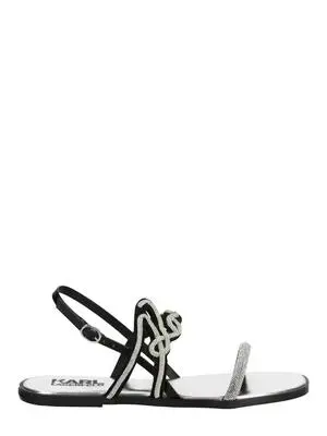 Karl Lagerfeld Logo-lettering Sandals - Silver