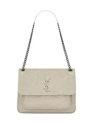 Saint Laurent Medium Niki Monogram Chain Bag - White