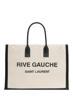 Saint Laurent Rive Gauche Large Tote Bag - Cream