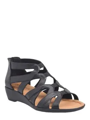 COMFORTIVA Comfortiva Eternia Gladiator Wedge Sandals Black
