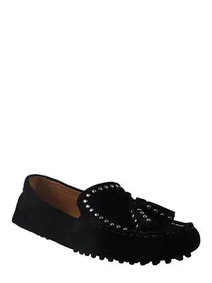 NATIONAL COMFORT Serinna Studded Tassel Loafer - Black Suede