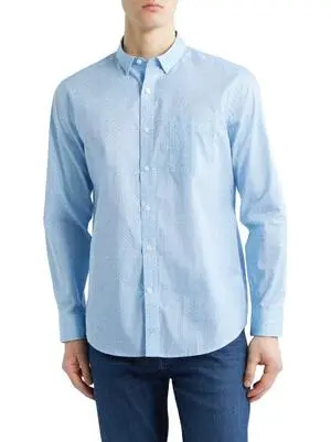 Johnston & Murphy Diamond Print Button-up Shirt - Blue