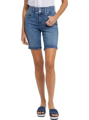 NYDJ Ella High Waist Denim Shorts - Costa Brava
