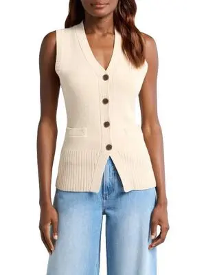 PISTOLA Pistola Audra Knit Sweater Vest Soft Dove