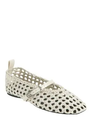 Rag & Bone Spire Woven Mary Jane Flat - Antique White