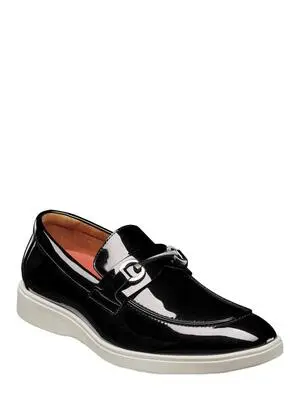 STACY ADAMS Slayton Moc Toe Loafer - Black Patent