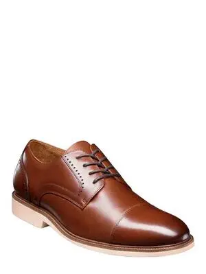 STACY ADAMS Wesbridge Cap Toe Derby - Chocolate