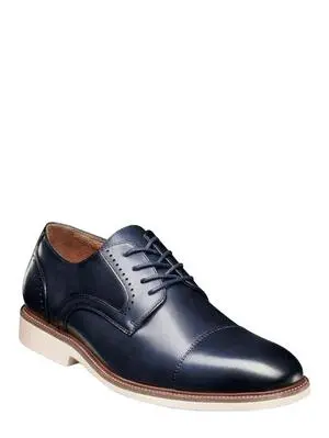 STACY ADAMS Wesbridge Cap Toe Derby - Navy