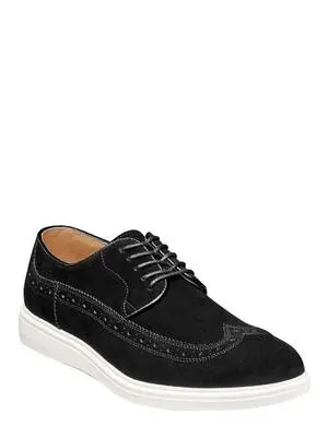 STACY ADAMS Trudell Wingtip Oxford - Black Suede
