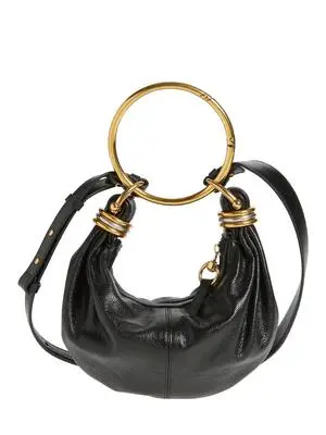 Chloé Mini Bracelet Leather Hobo Bag - Black
