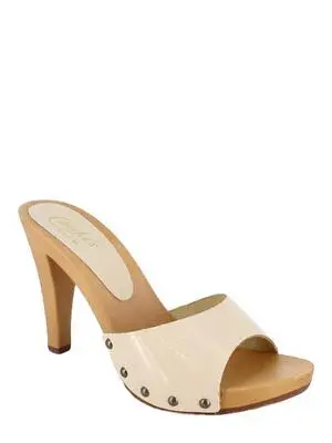 CANDIE'S Antonella Platform Sandal - Beige Patent