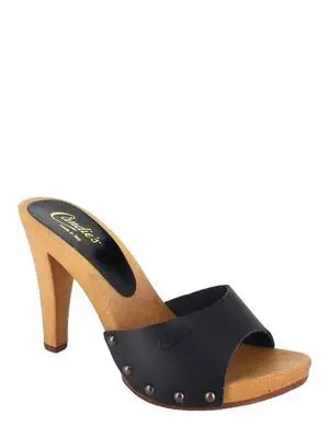 CANDIE'S Candie's Antonella Platform Sandal Black Leather