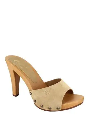 CANDIE'S Candie's Antonella Platform Sandal Natural Suede