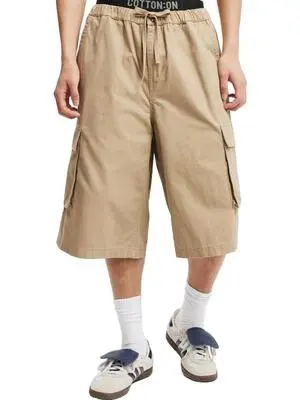 COTTON ON Cotton On Super Baggy Cargo Short Tan