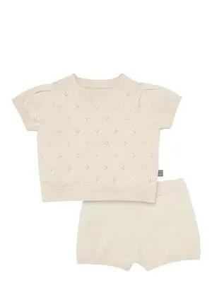 MODERN MOMENTS™ BY GERBER Sweater Knit Top And Shorts Set - Beige