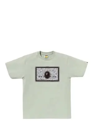 A BATHING APE Card Tee Shirt - Green/silver