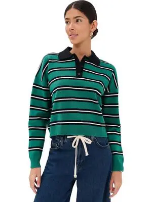 LE BOP Zadie Pullover Green Stripe
