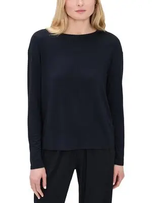 Eberjey Gisele Long Sleeve Top - Black