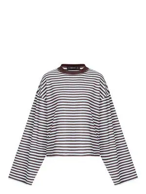 Lioness Bloom Long Sleeve Tee - Chocolate Sea Stripe