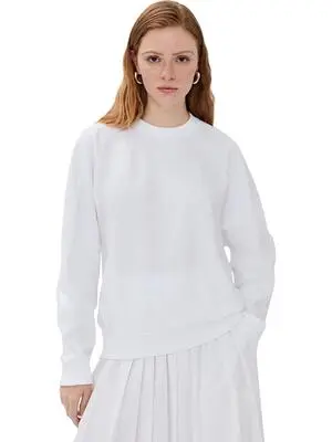 Tibi Lightweight Crewneck Sweatshirt - White