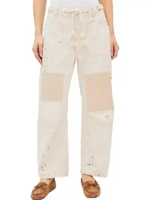 Free People Moxie Barrel Jeans - White