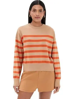 LE BOP Striped Pullover - Camel Stripe
