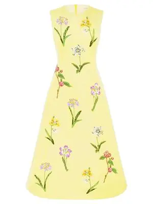 LEO LIN Cleo Floral-print Midi Dress - Wild Flower In Sorbet