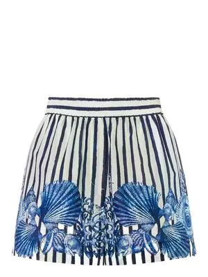 Alberta Ferretti Striped Shorts - White