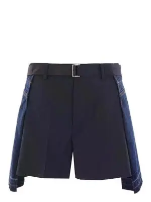 Sacai Belted Shorts - Blue