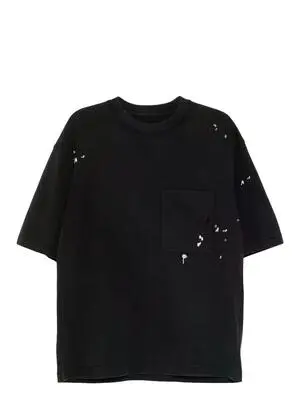CROQUIS Embroidered T-shirt - Black