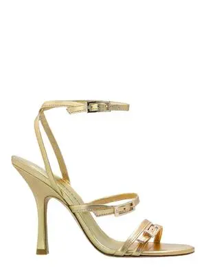 STUART WEITZMAN 100mm Georgie Sandals - Gold