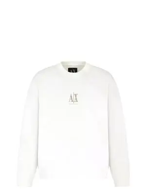 Armani Exchange Logo-embroidered Sweatshirt - White