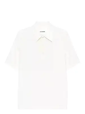 JIL SANDER Wool Polo Shirt - Neutrals