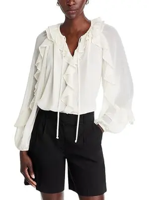 Kobi Halperin Kobi Halperin Bali Tie Blouse Ivory