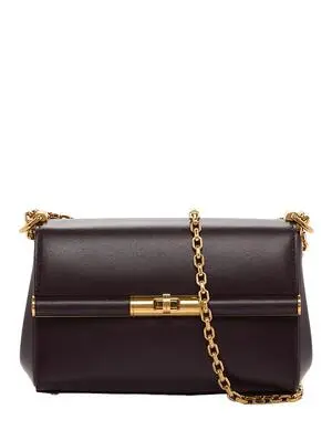 Dolce & Gabbana DOLCE & GABBANA Leather Shoulder Bag Wine