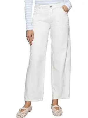 Sanctuary District High-rise Column Ankle Jeans - Bleached White